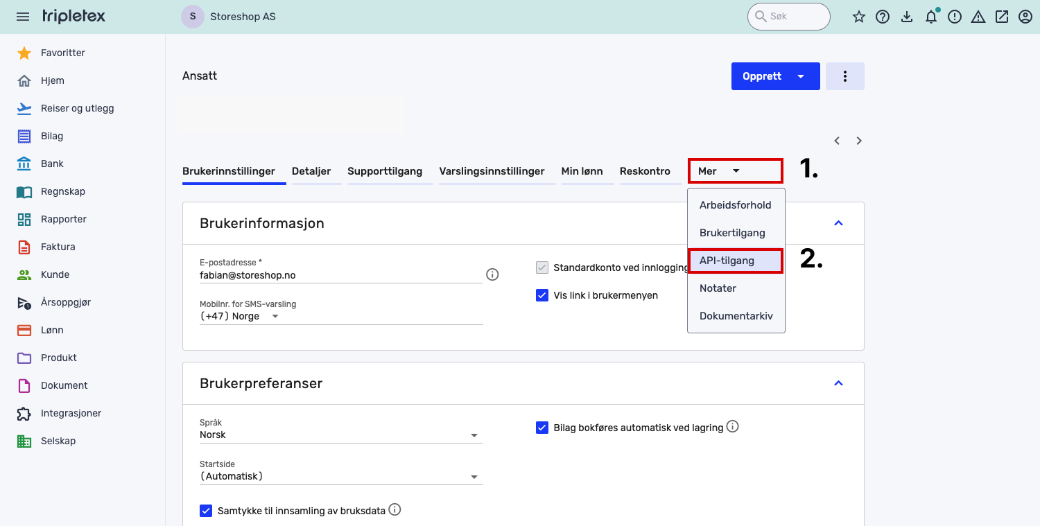 Tripletex | Storeshop